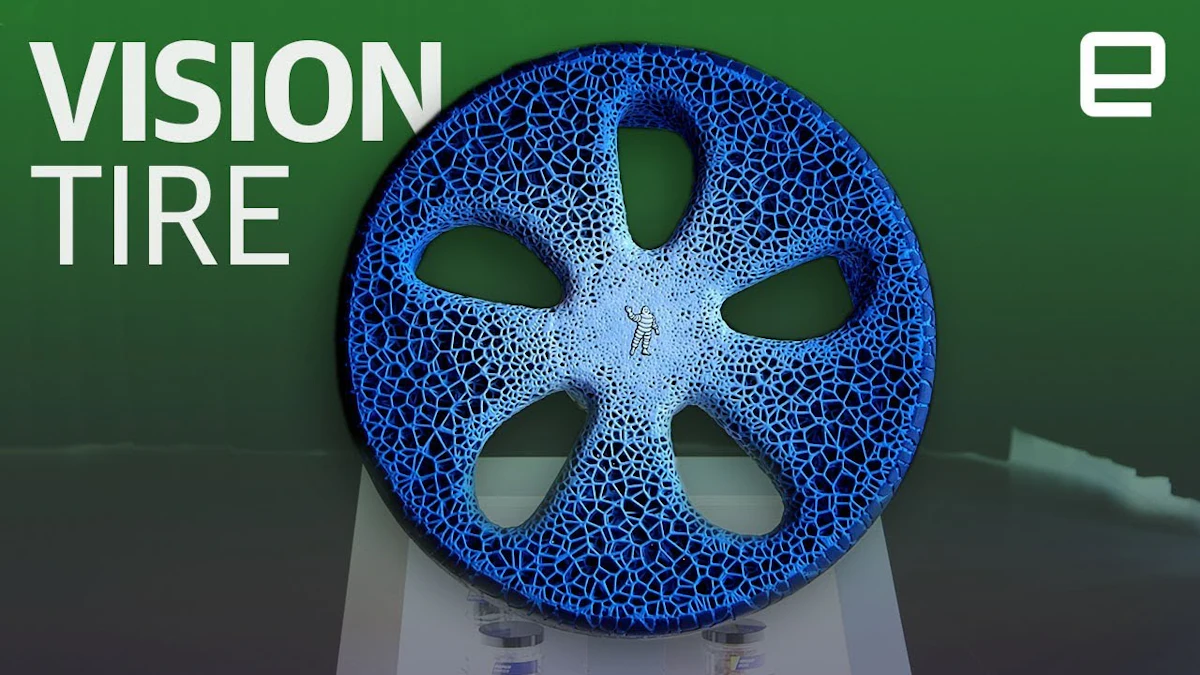 [VIDEO] Michelin's 3D-Printed Vision Tire Goes without Wheel or Air ...