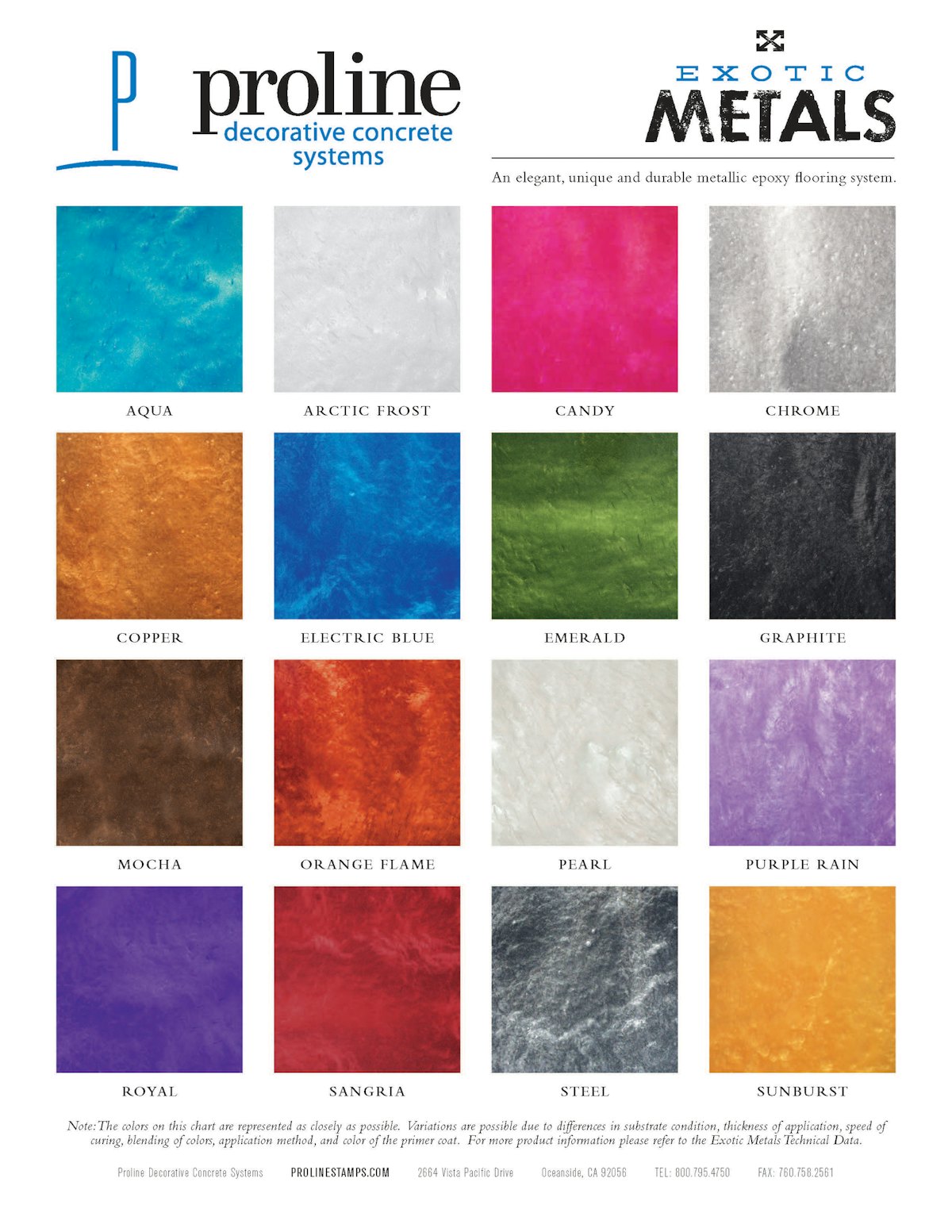 Proline’s Exotic Metals From: Proline Decorative Concrete | For ...