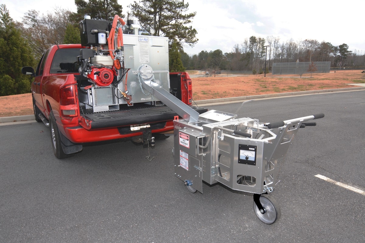 Portable thermoplastic melting system From: Advanced Striping Equipment ...