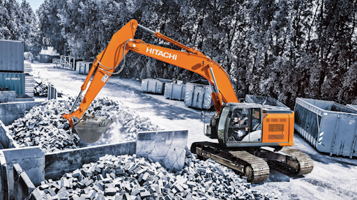 Hitachi ZX345USLC-6 Ultrashort Excavator From: Hitachi Construction ...