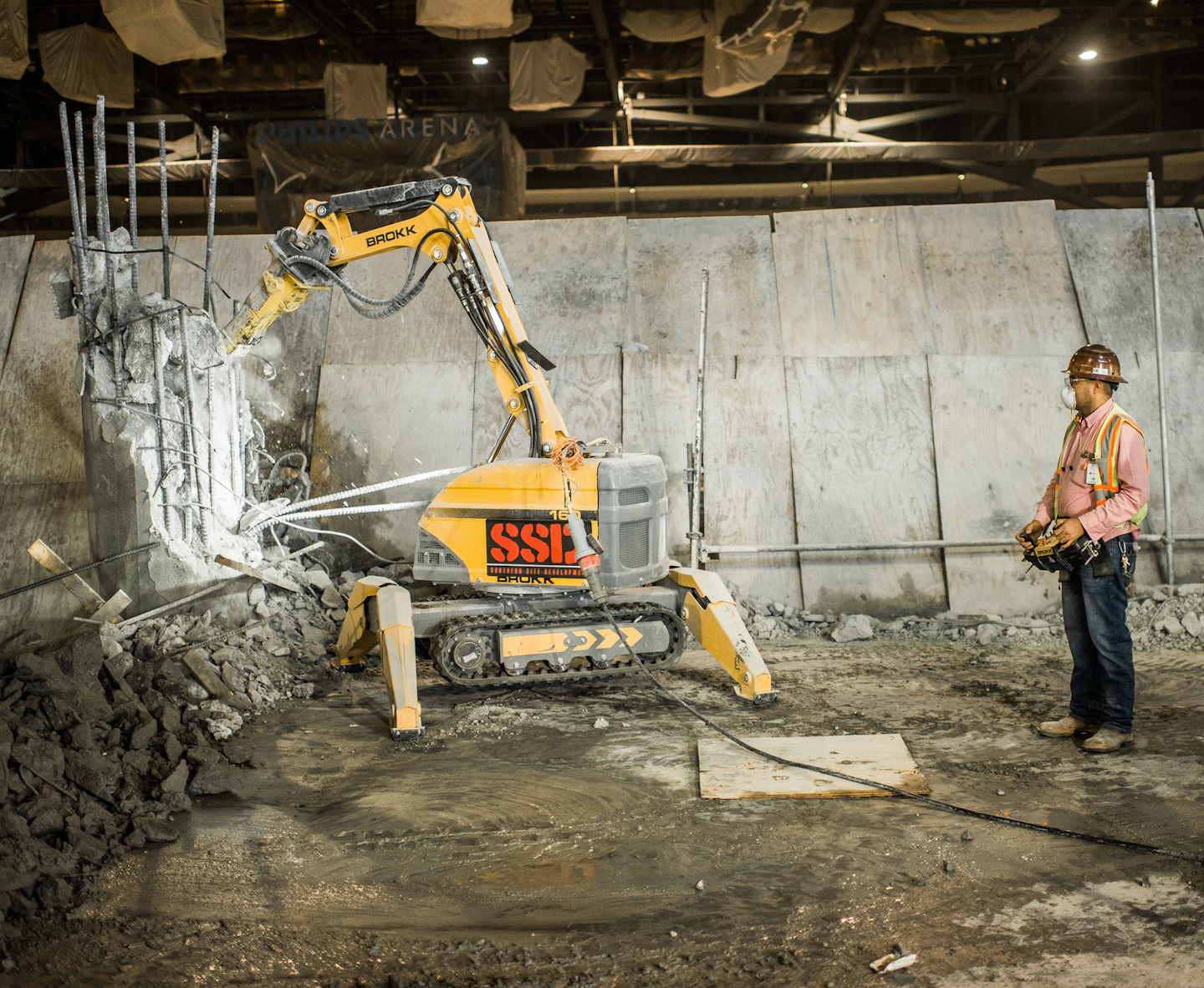 Remote Controlled Demolition Machines Key to Demolition Phase of NBA's ...