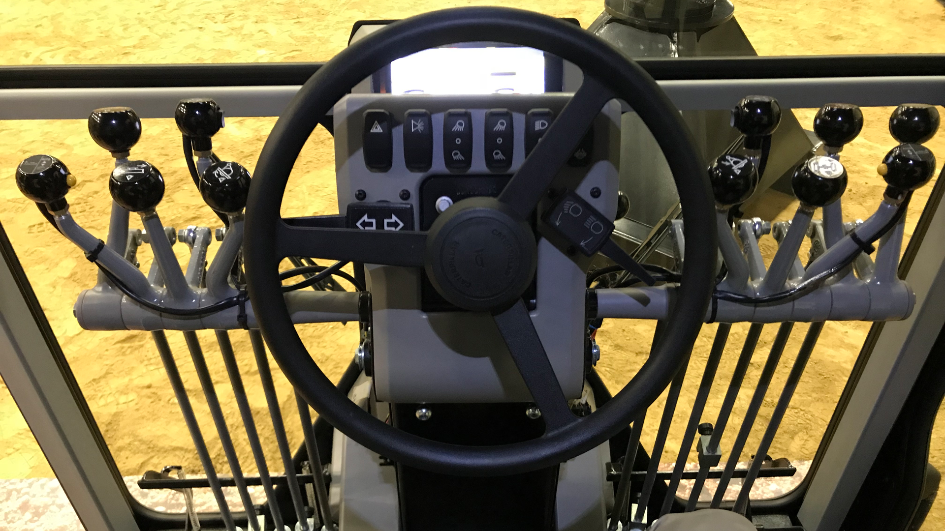 Cat 120 Grader Offers Steering Wheel and Levers Again From: Caterpillar ...