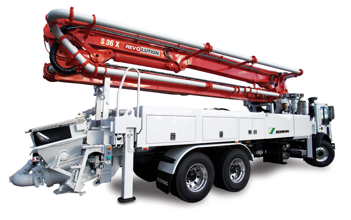 The New Revolution Boom on the S 36 X Truck-mounted Concrete Pump From ...