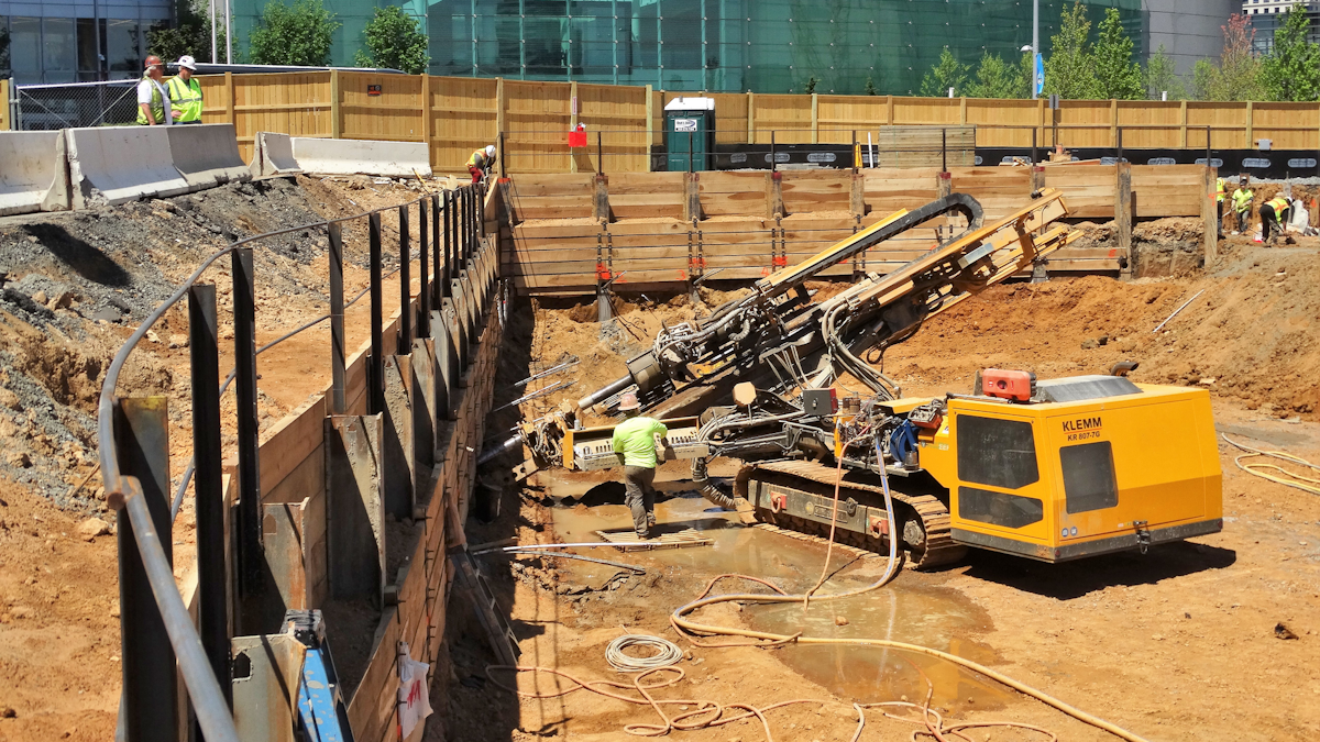 KLEMM Drilling Rig Anchors Capital One Complex | For Construction Pros