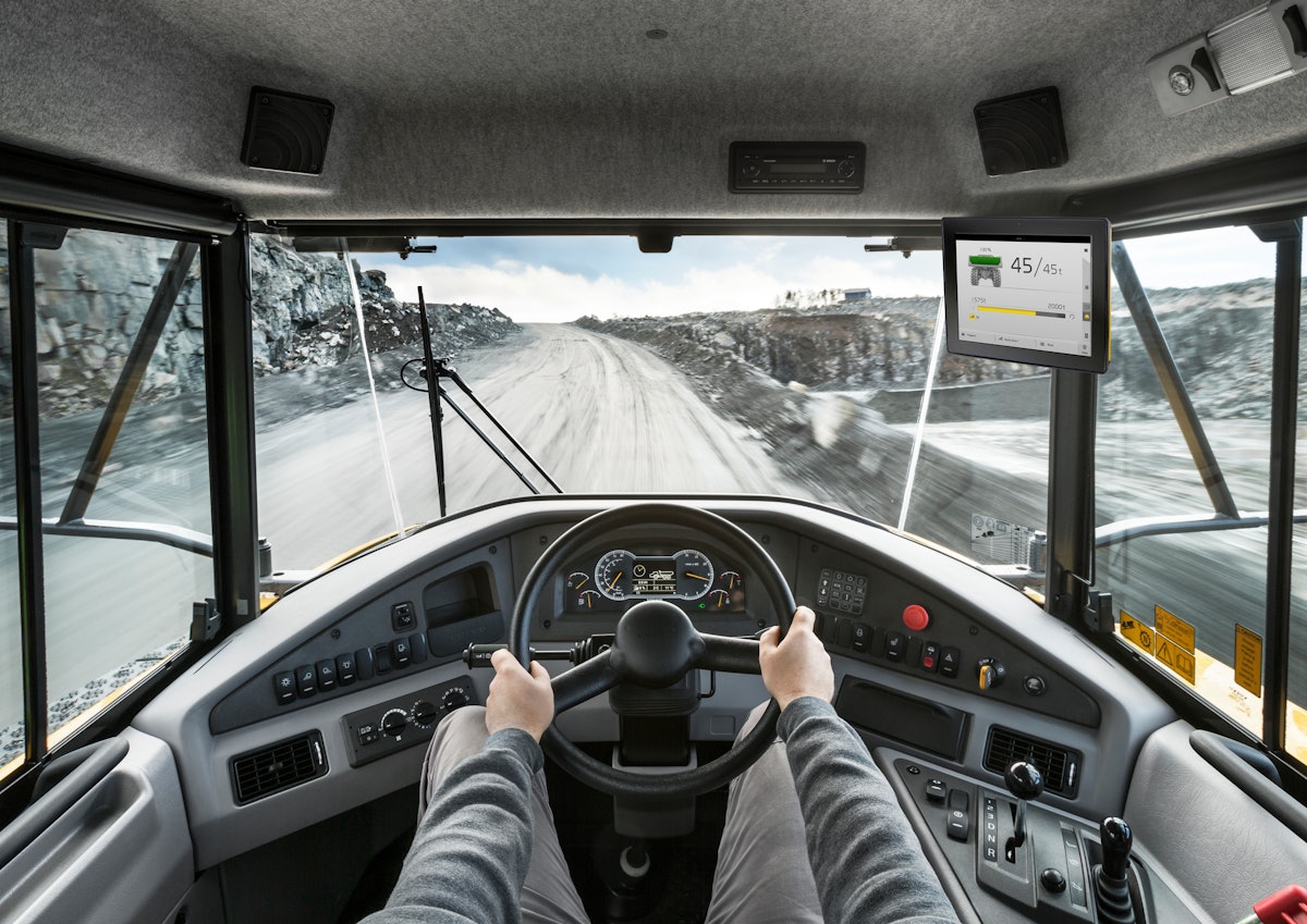 inside new volvo truck