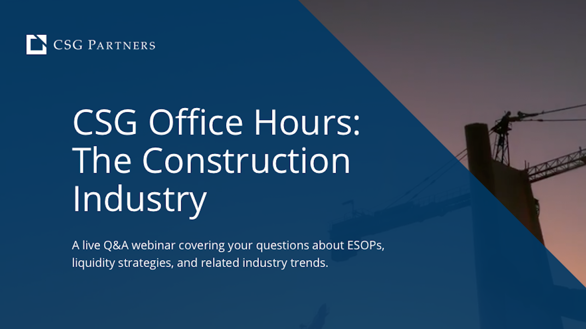 [WEBINAR] CSG Office Hours - The Construction Industry | For ...