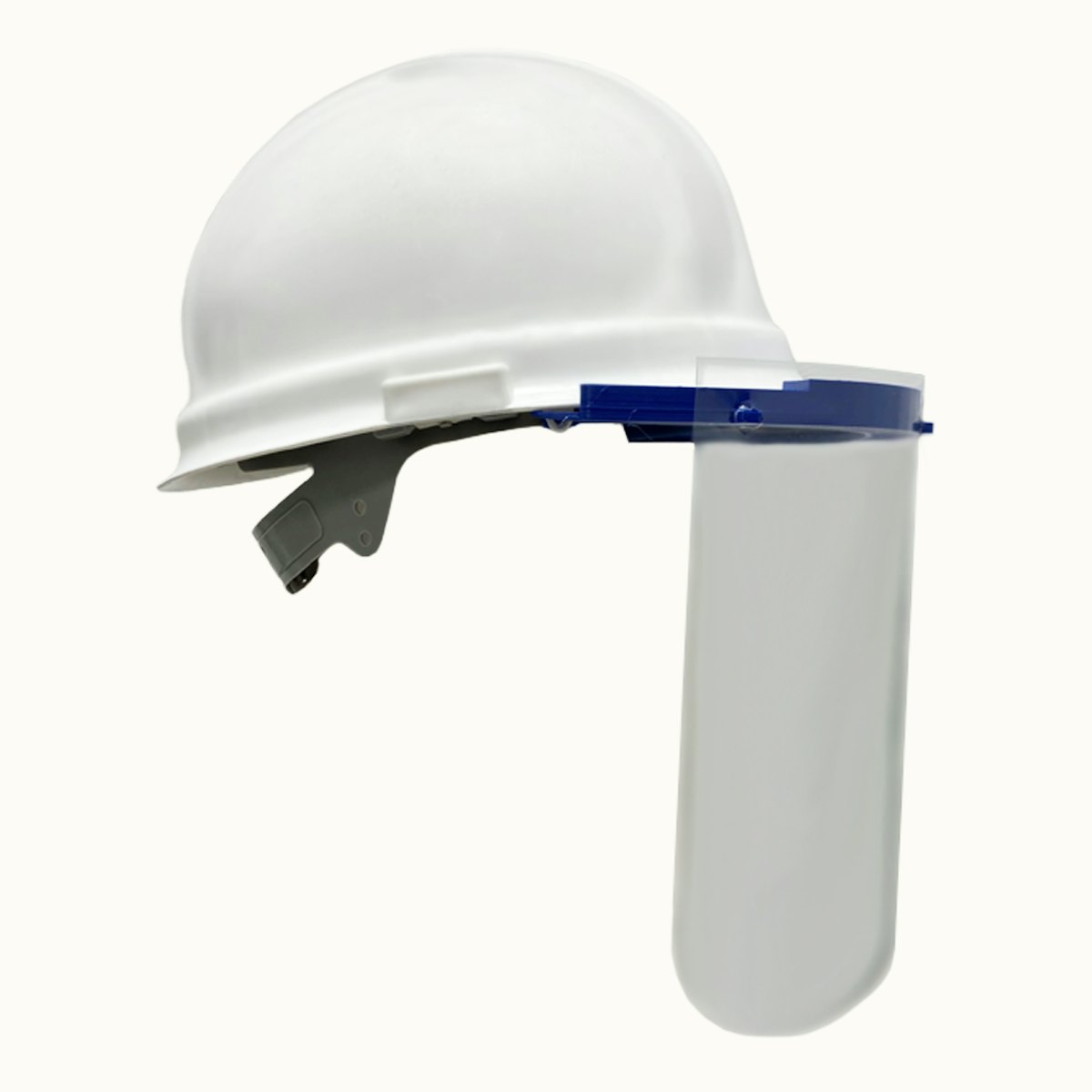 hard hat with face visor