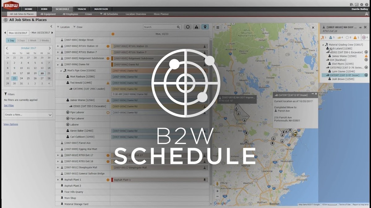 B2W Enhances Schedule App with New Trucking Management Capabilities | For Construction Pros