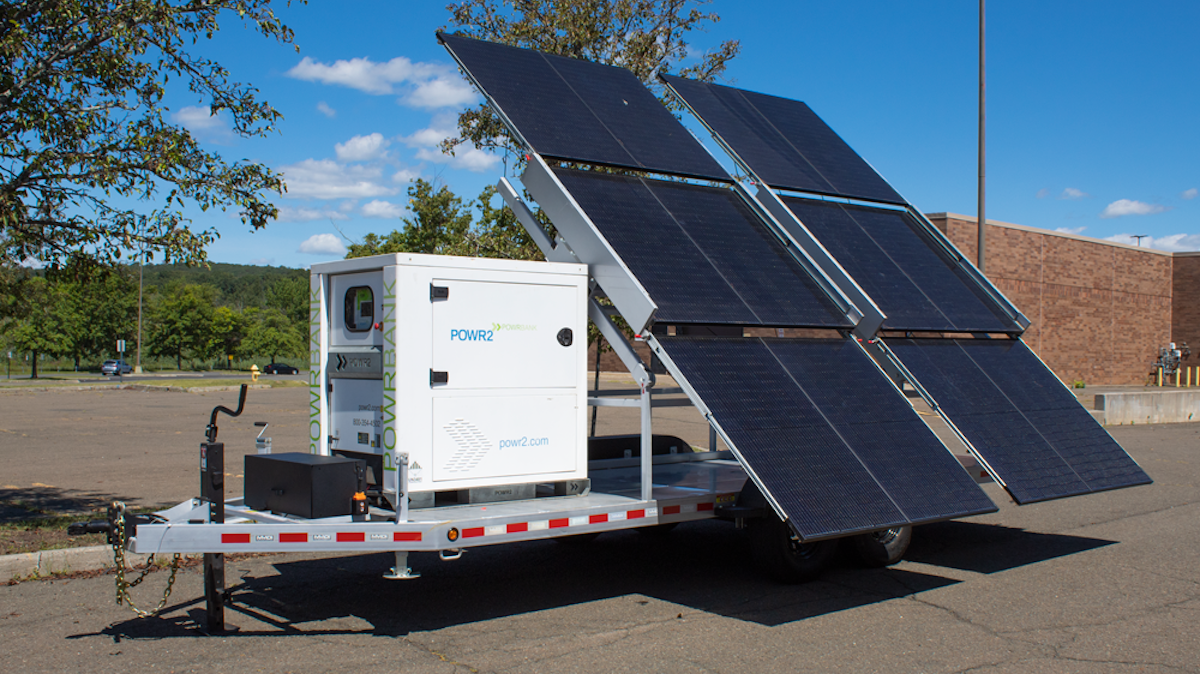 POWR2 12-panel Solar Trailer for the POWRBANK Renewable Power System ...