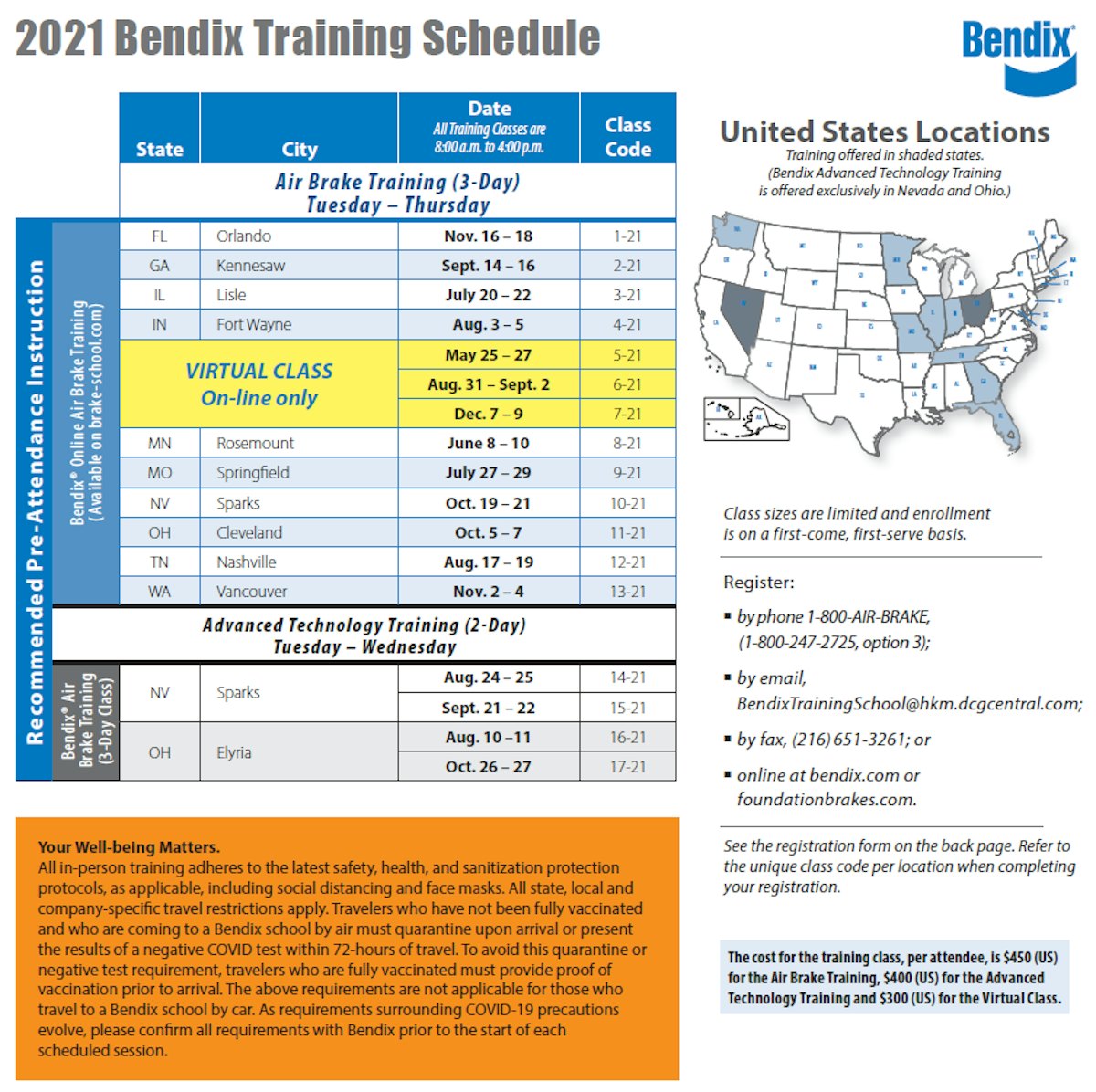 Bendix Announces 2021 Technical Training Sessions | For Construction Pros
