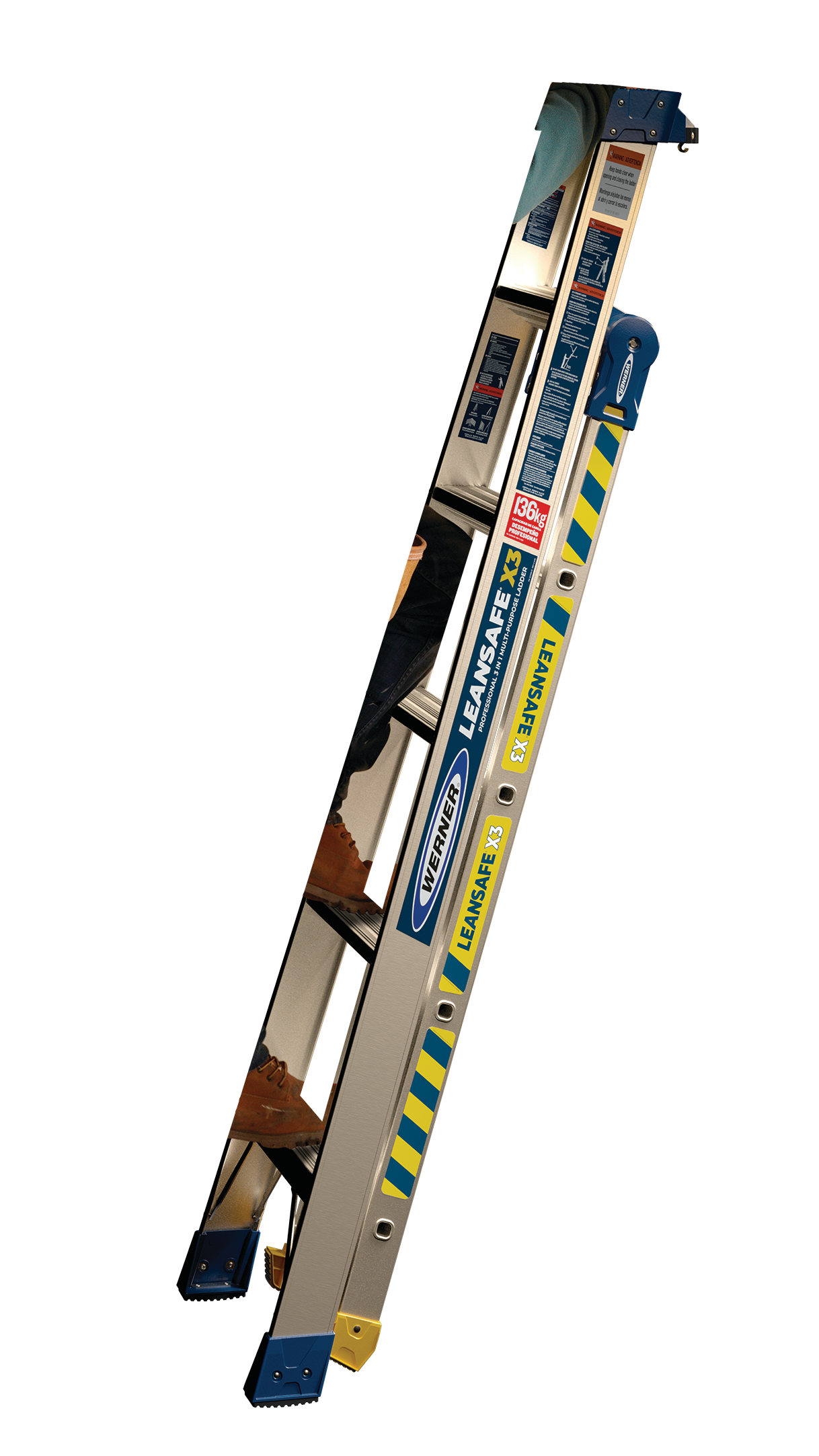 Aluminum LEANSAFE X3 Ladder From: WERNER / WernerCo | For Construction Pros