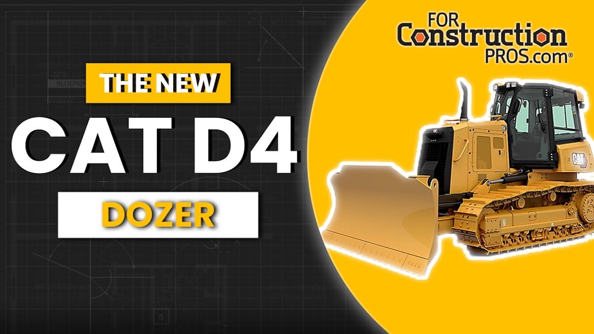 Video: Caterpillar Unveils Redesigned D4 Dozer | For Construction Pros
