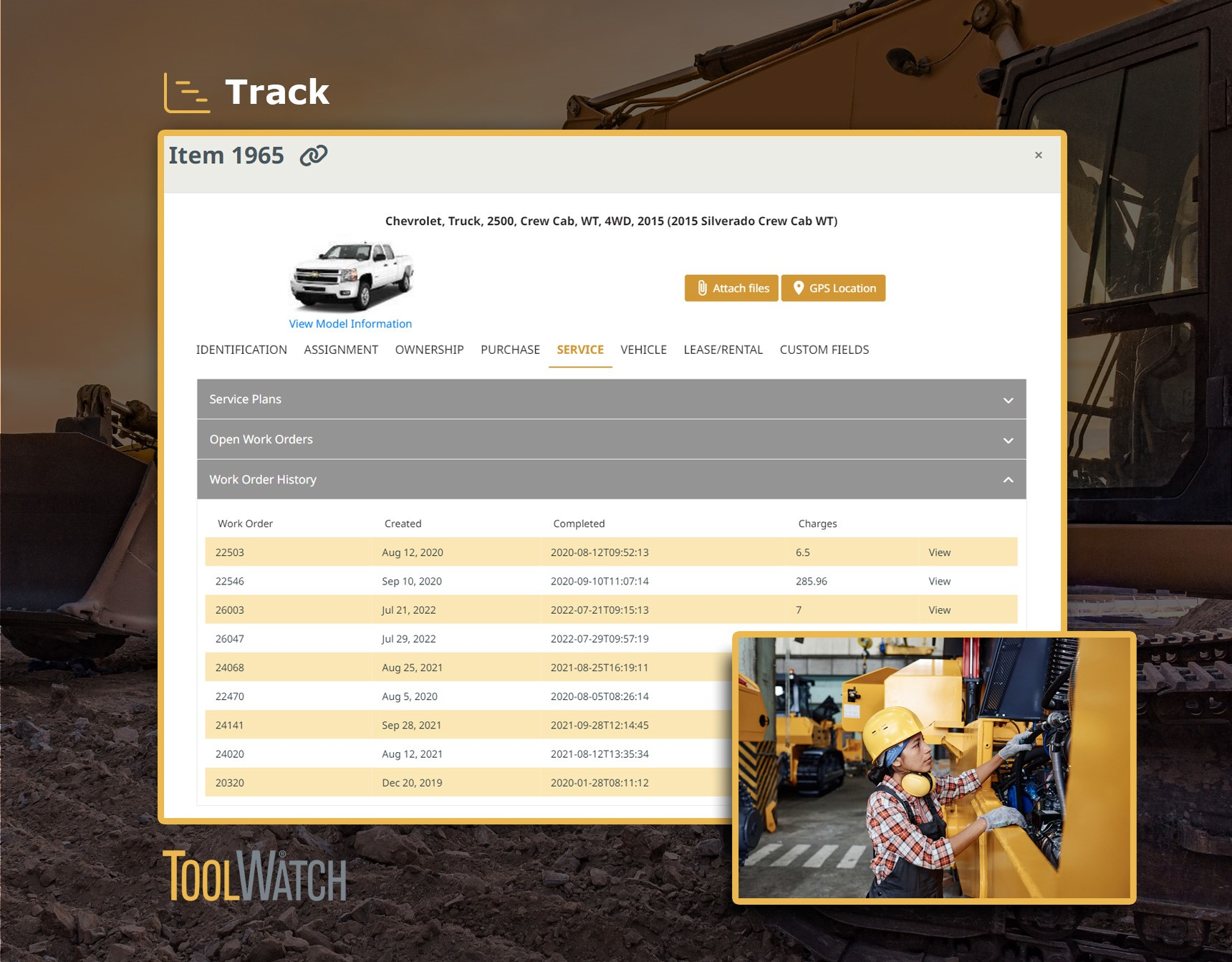 ToolWatch Heavy Equipment Asset Management Solution From: Align Technologies (formerly known as ...