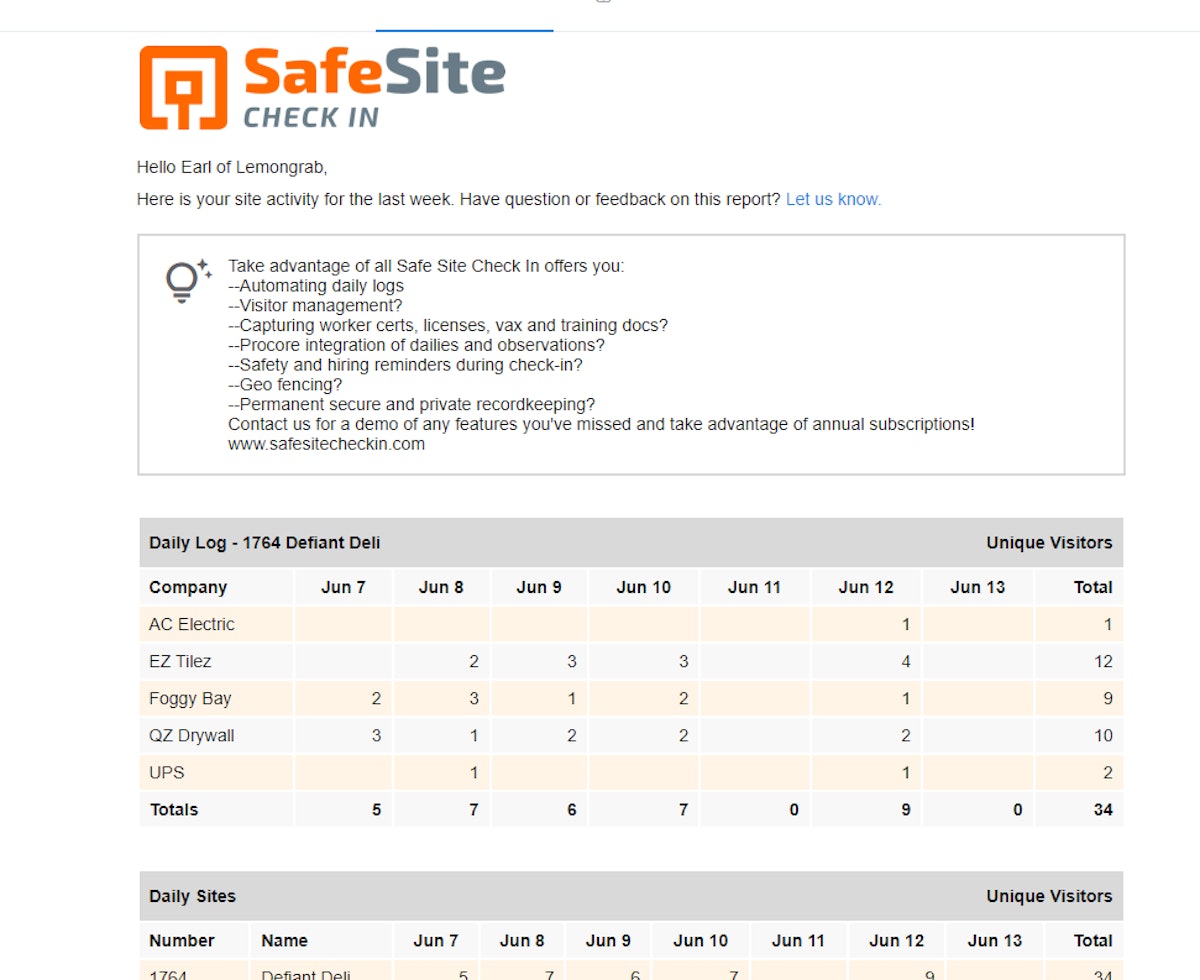 Safe Site Check In Rolls Out Jobsite Observation Features From: Safe ...