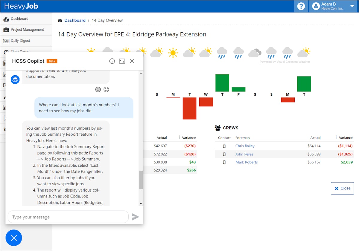 HCSS Introduces Copilot AI Feature From: Heavy Construction Systems Specialists, Inc. (HCSS ...