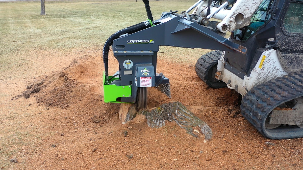 Loftness Releases 24SG Stump Ax Attachment for Skid Steers and ...
