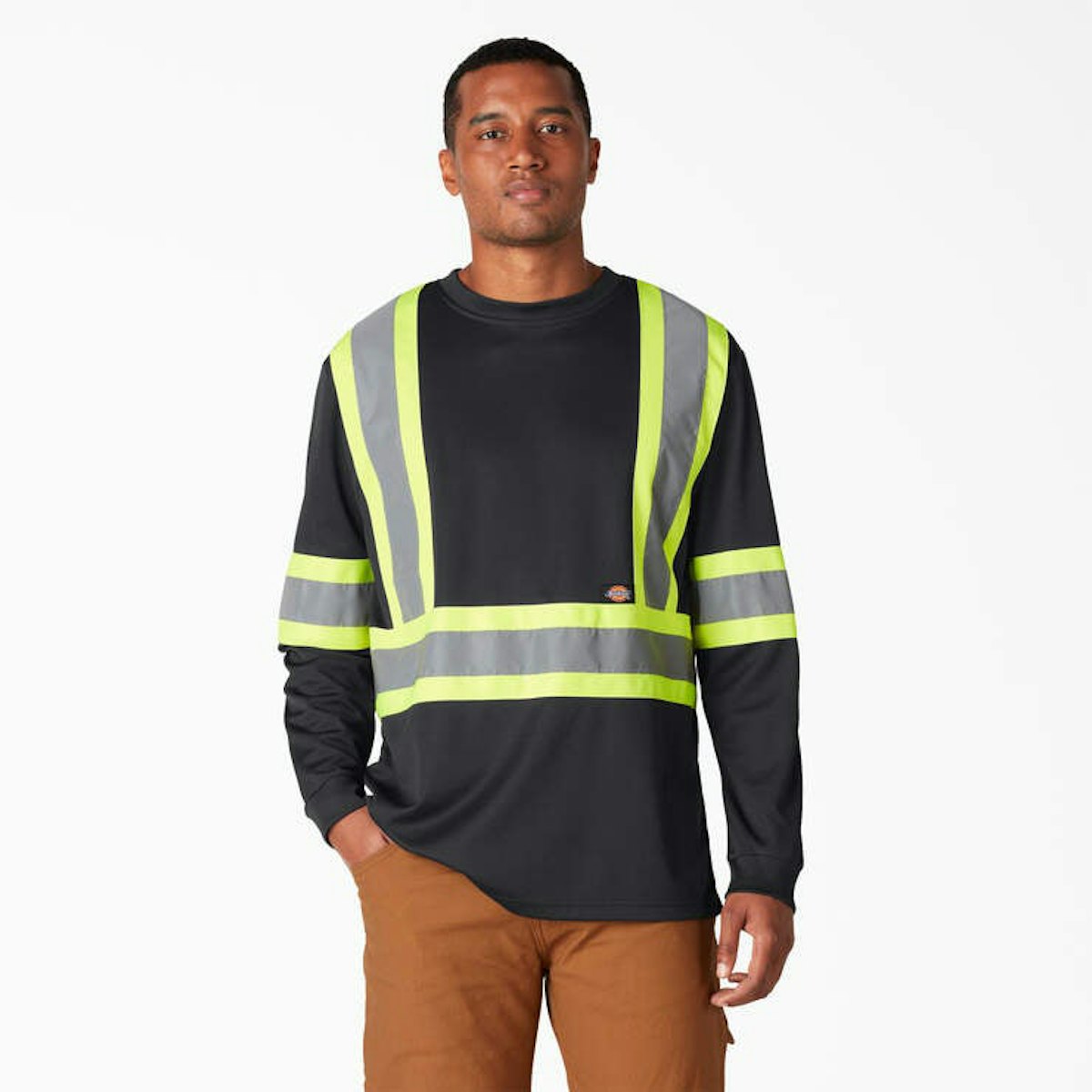 Hi Vis Safety Long Sleeve T-Shirt From: Dickies | For Construction Pros