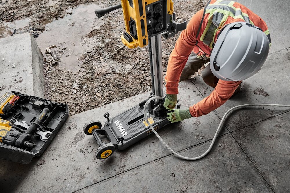DEWALT POWERSHIFT Core Drill and Stand From: DEWALT | For Construction Pros
