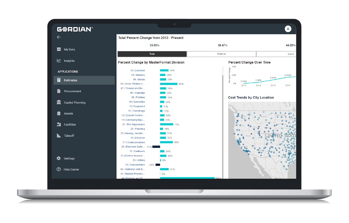 Gordian Introduces Construction Cost Trend Analysis Dashboard Powered By Rsmeans Data From