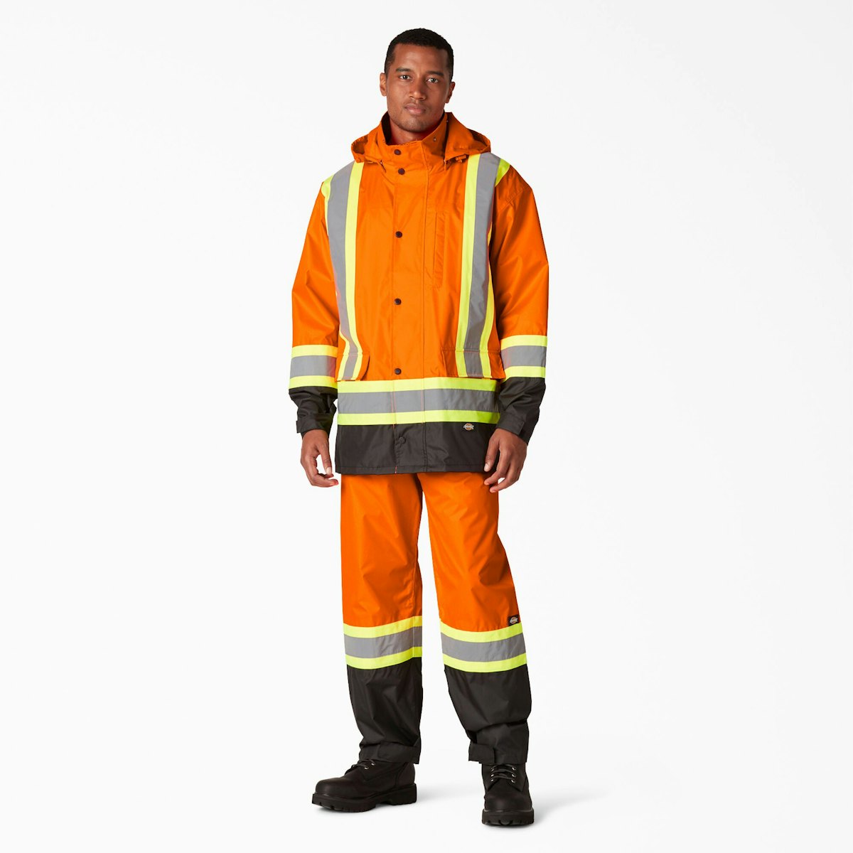 Hi Vis 2-Piece Safety Rain Suit From: Dickies | For Construction Pros