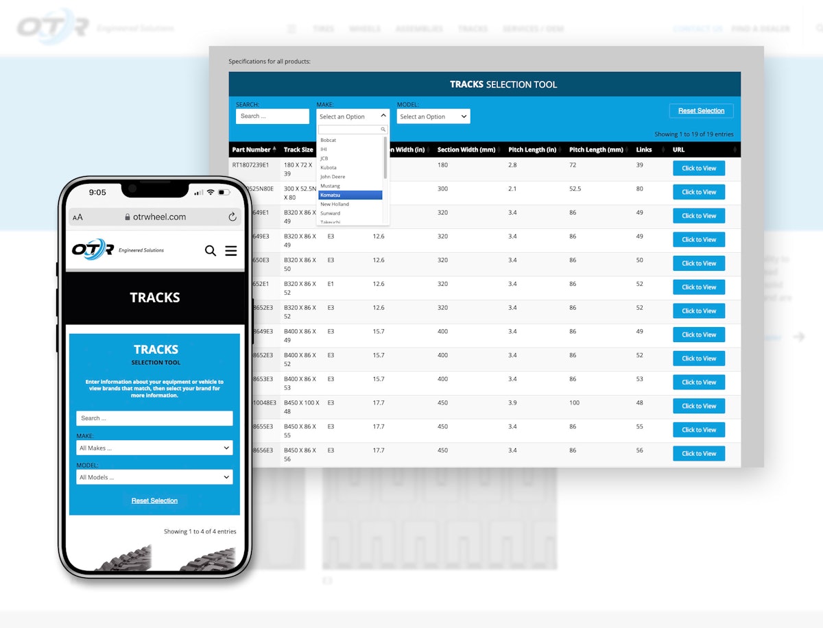 OTR Releases Tracks Selection Tool and Dealer Locator From: OTR Wheel ...