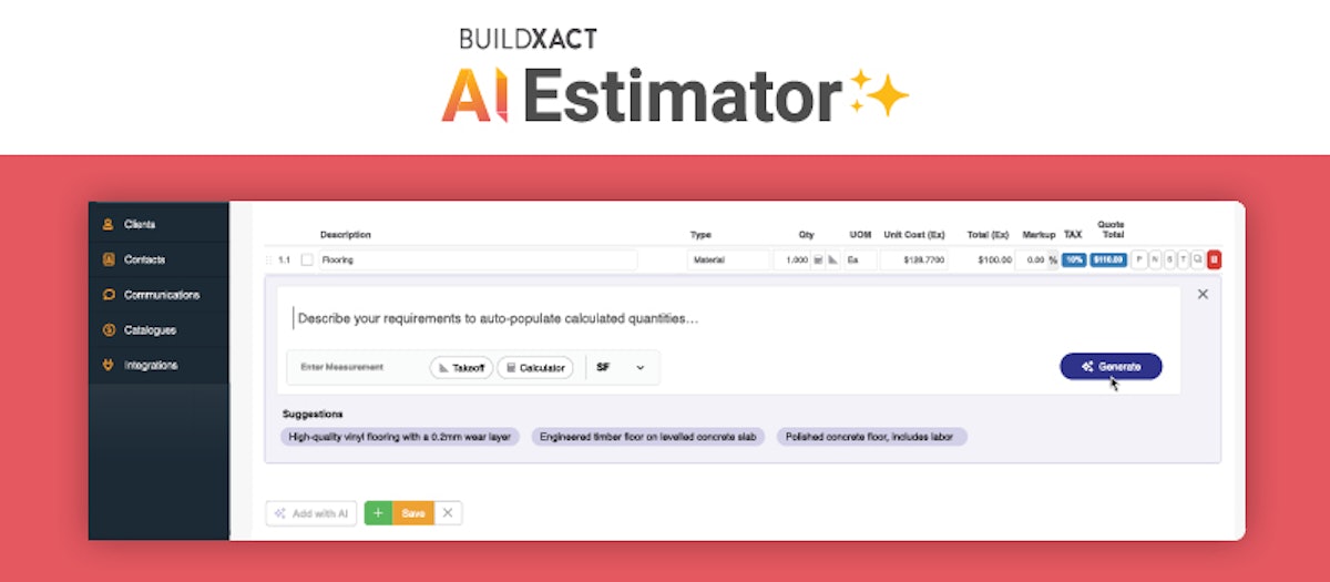 Buildxact Introduces AI Estimator Calculator From: Buildxact | For ...