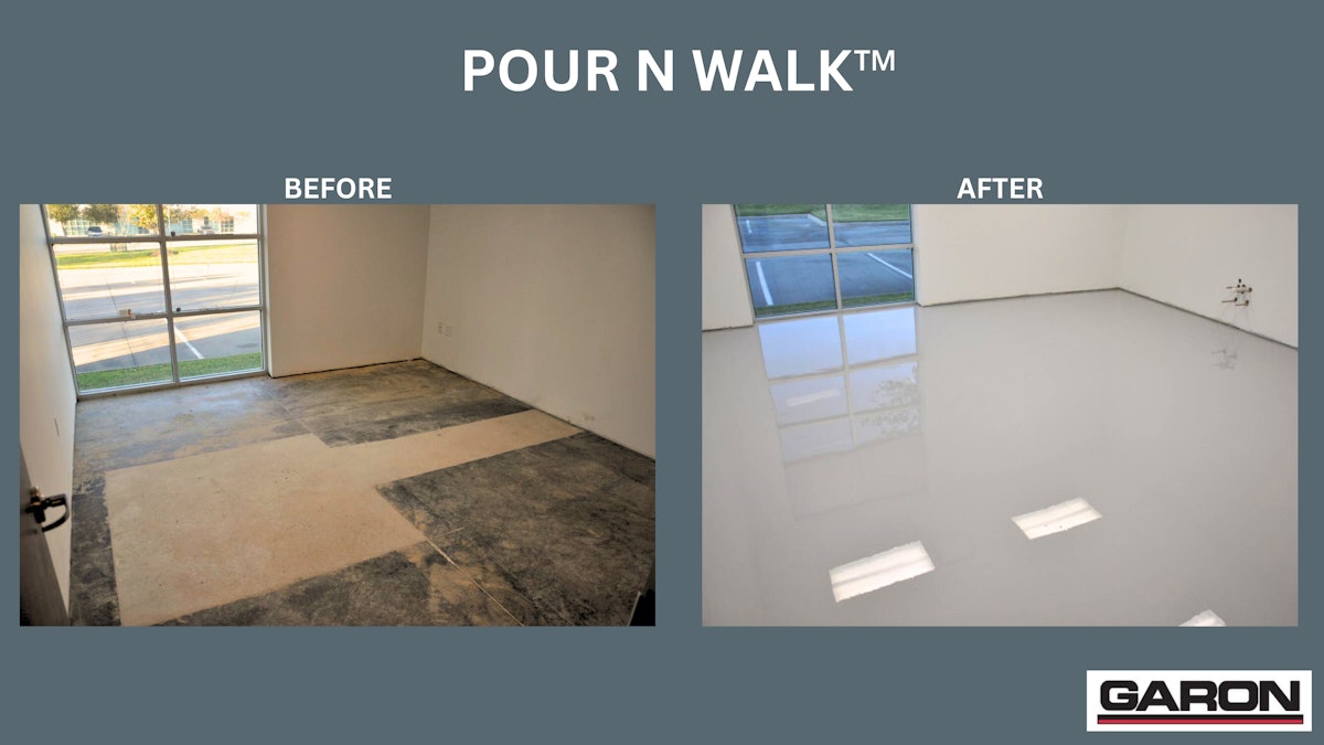 Garon Releases Pour-N-Walk Self-leveling Epoxy Floor Resurfacer From ...