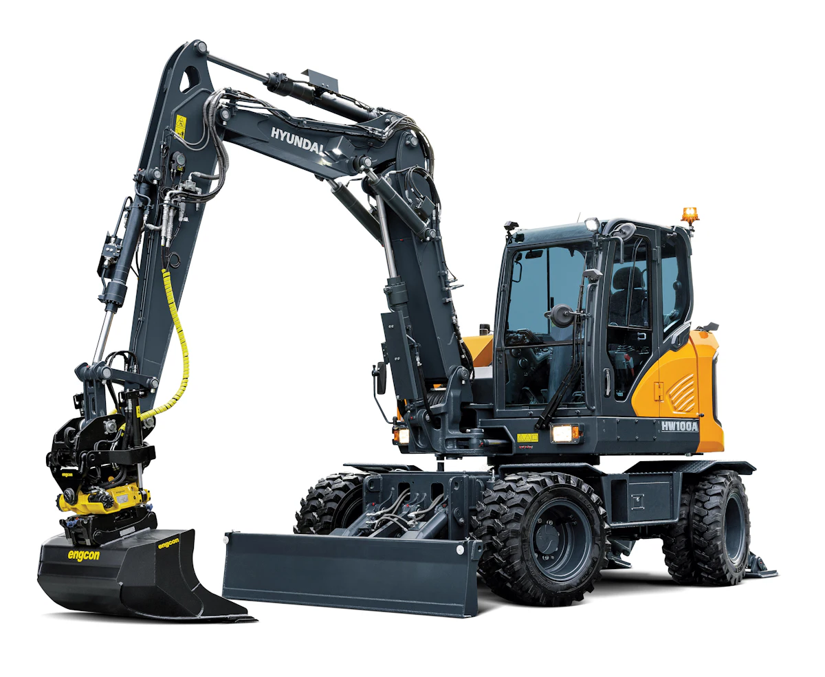 Hyundai Adds HW100A Compact Wheeled Excavator to NA Lineup From: HD ...