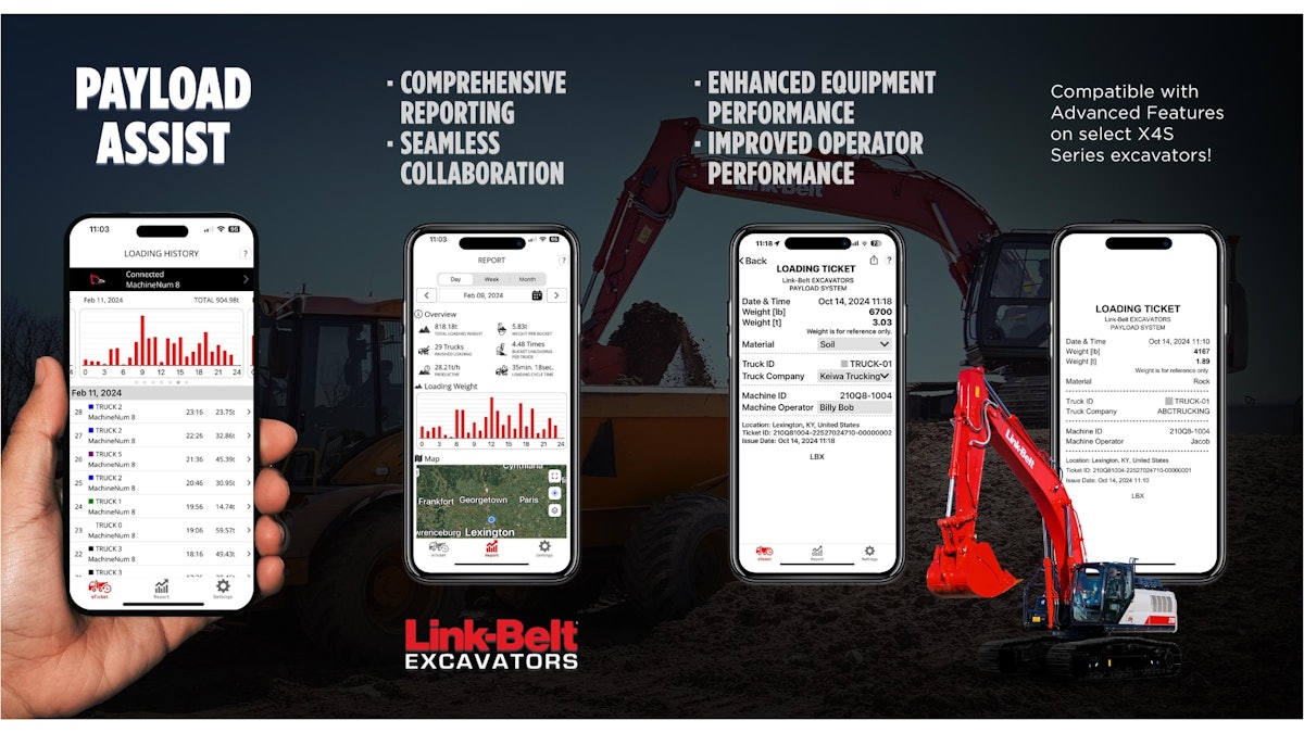 Link-Belt Introduces Payload Assist App for Real-Time Load Tracking From: Link-Belt Excavators ...