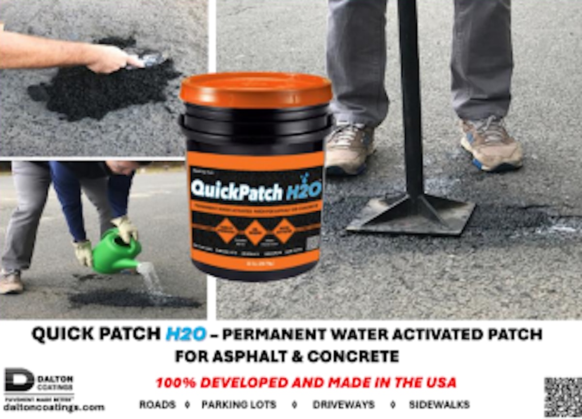 Dalton Enterprises Adds 55 lb. QuickPatch H2O Pail for Fast Asphalt and Concrete Repairs From ...